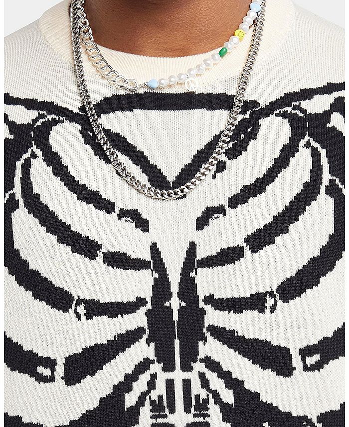 XXIII Mens Isaac Knit Skeleton Sweater - Macy's