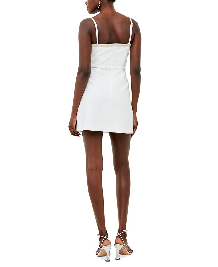 French Connection Women's Embellished Square-Neck Mini Dress - Macy's