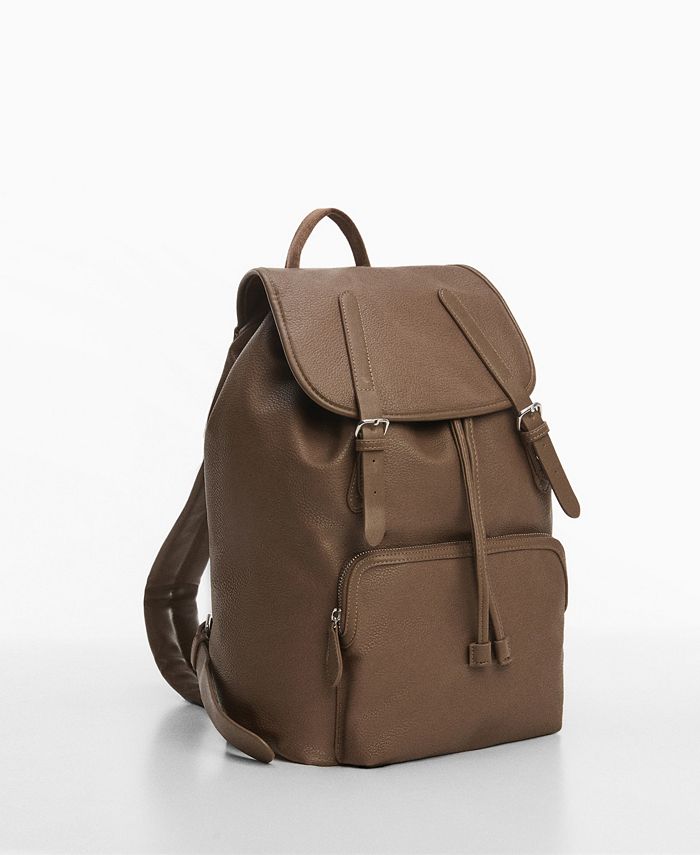 MANGO Men's Leather-Effect Backpack - Macy's