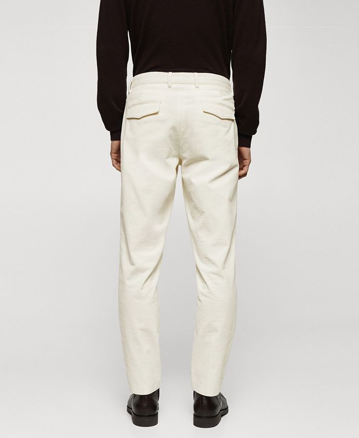 MANGO Men's Pleated Corduroy Pants - Macy's