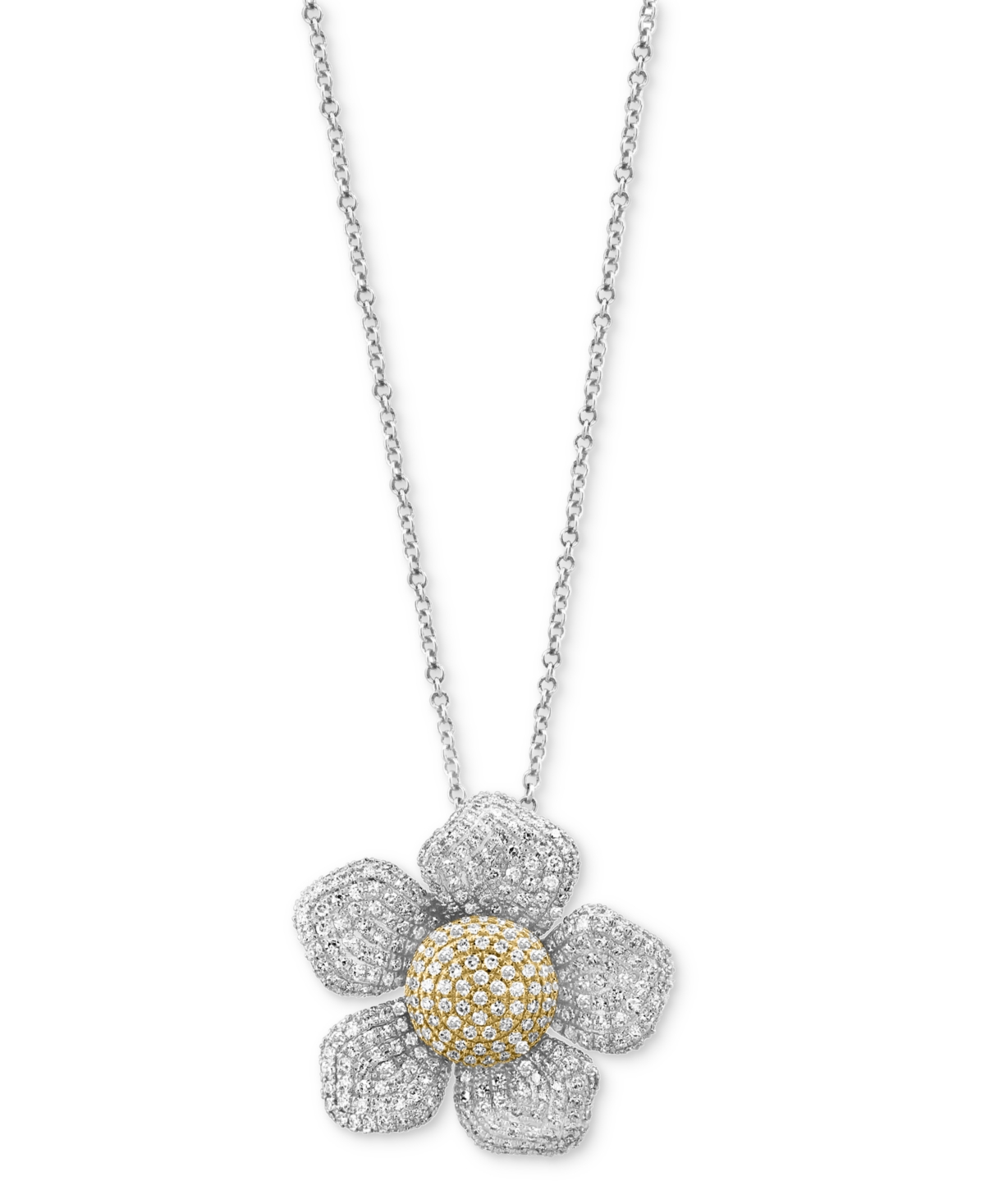 Click here for Effy Diamond Pave Flower 18 Pendant Necklace (1-3/... prices