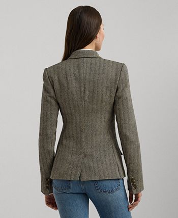 Lauren Ralph Lauren Women's Herringbone Tweed Blazer - Macy's