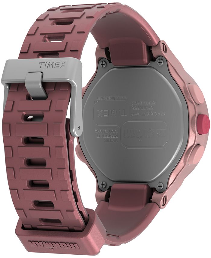 Timex Unisex Ironman T200 Quartz Digital Pink Silicone Strap 42mm Round ...