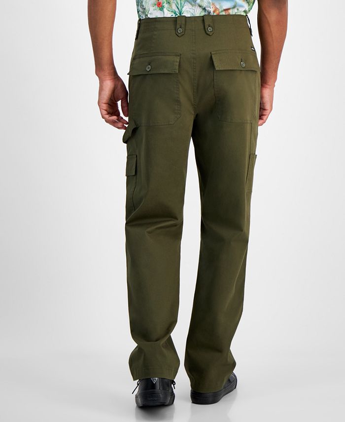 GUESS Men's Classic Twill Utility Cargo Pants - Macy's