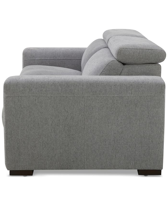 Furniture Nevio 2-Pc. Fabric Power Headrest Sectional with 2 Power ...