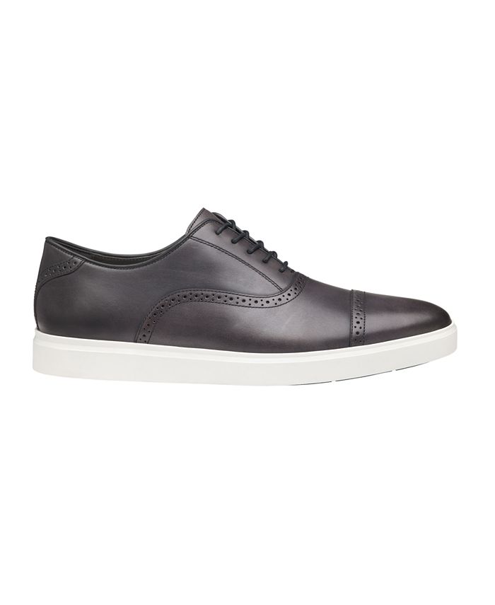 Johnston & Murphy Men's Brody Cap Toe Dress Casual Lace Up Sneakers ...
