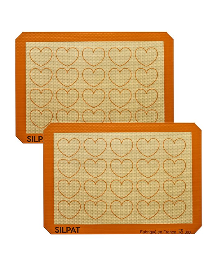 Silpat 2 1/2 Sheet Heart Baking Mats - Macy's
