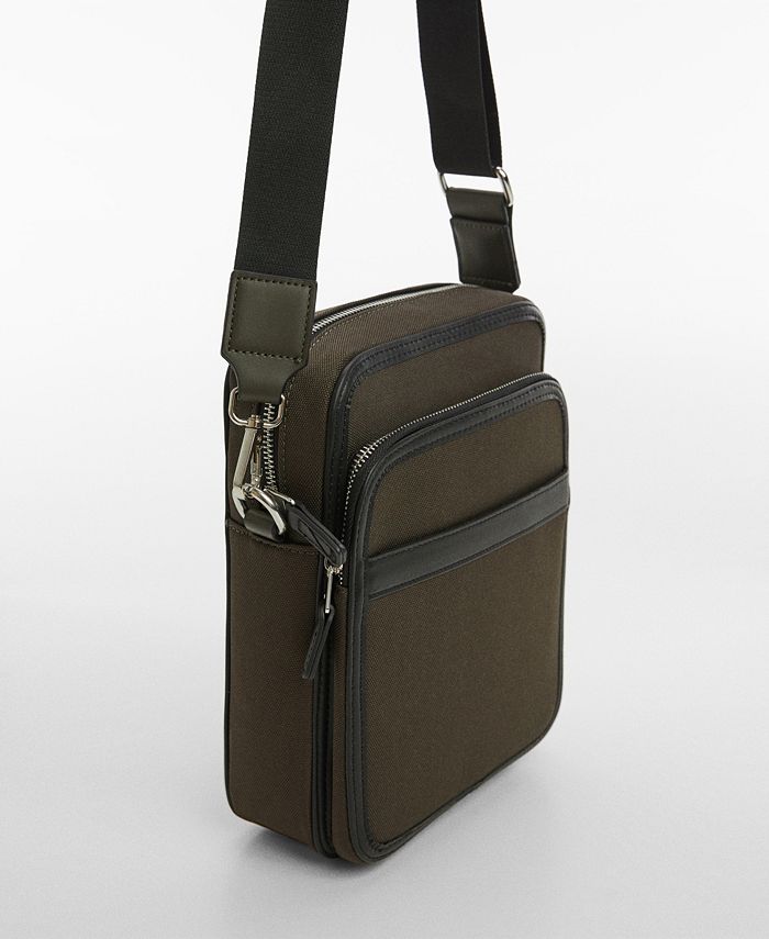 MANGO Men's Leather-Effect Shoulder Bag - Macy's