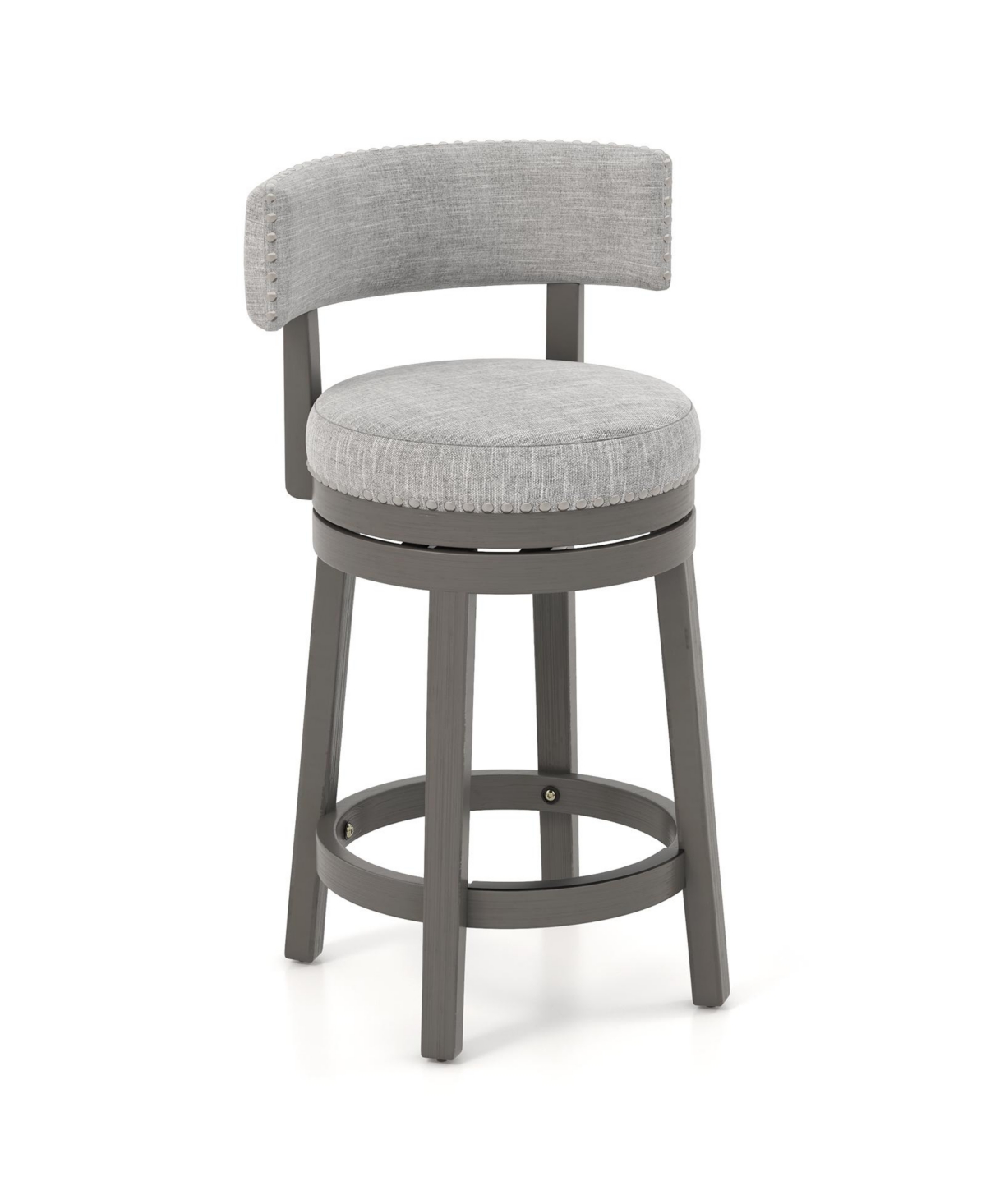 Click here for Swivel Bar Stool with Upholstered Back Seat and Fo... prices