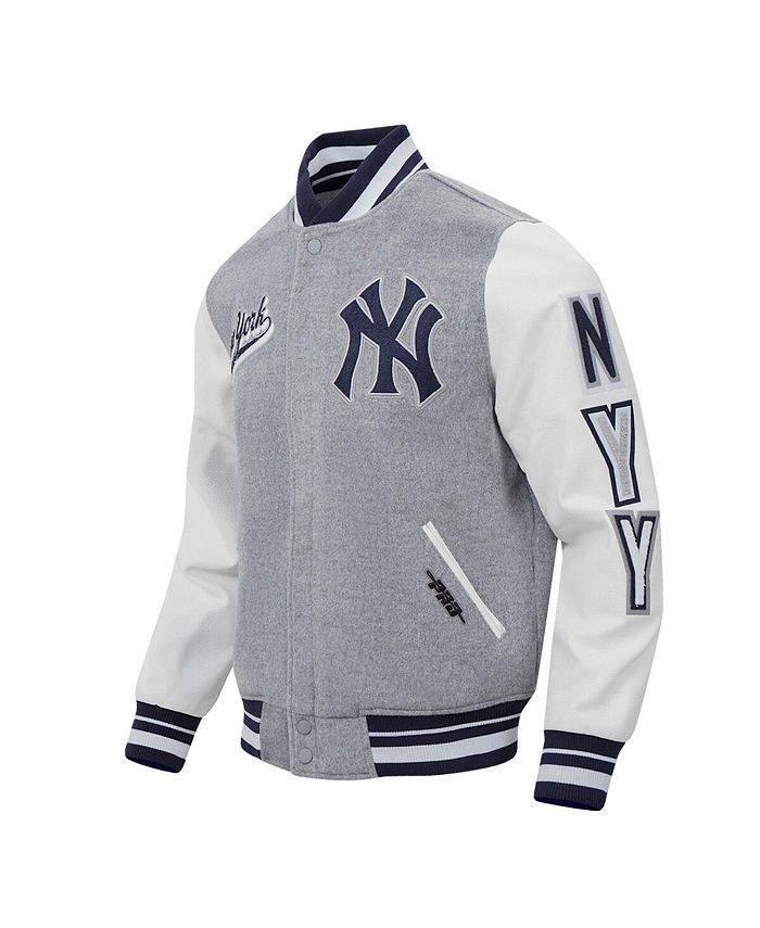 Pro Standard Men's Heather Gray New York Yankees Script Tail Wool Full ...