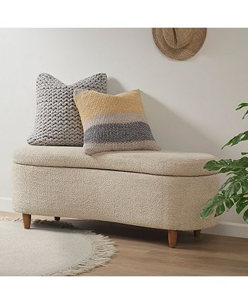 Simplie Fun Bailey Boucle Flip Top Storage Bench - Macy's