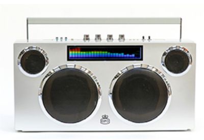 GPO Retro GPOMANSL Manhattan Boombox Stereo Bluetooth Speaker - Silver ...