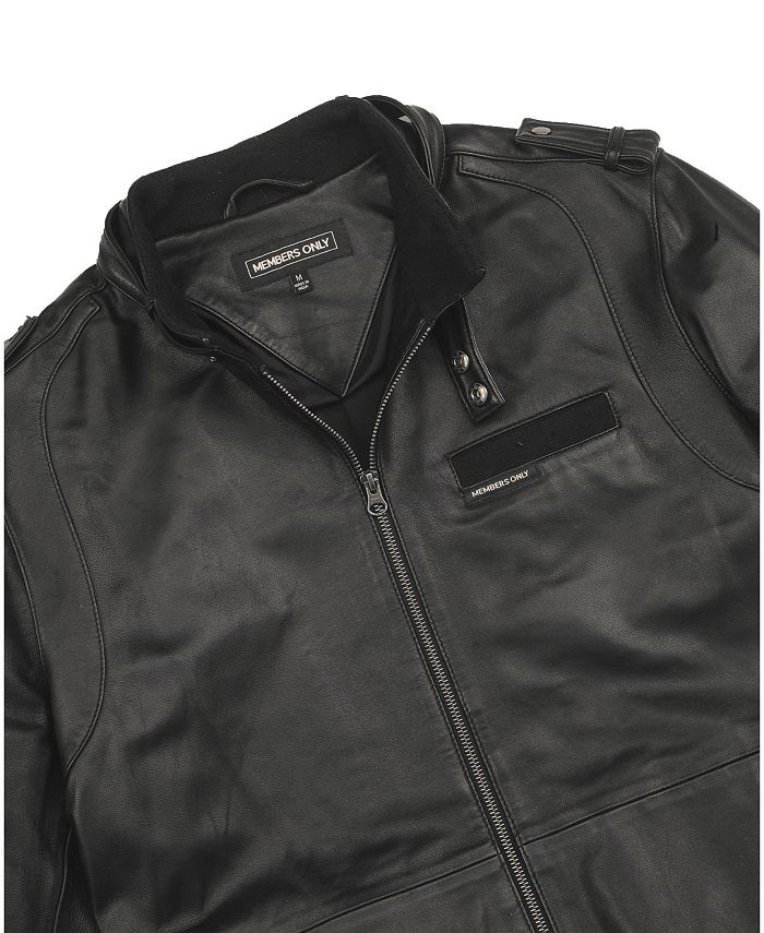 Members Only Men's Iconic Leather Jacket - Macy's