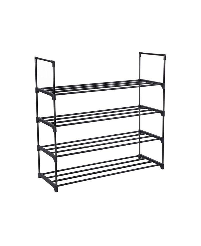 Slickblue 4-Tier Shoe Rack Shoe Tower Shelf Storage Organizer Cabinet ...