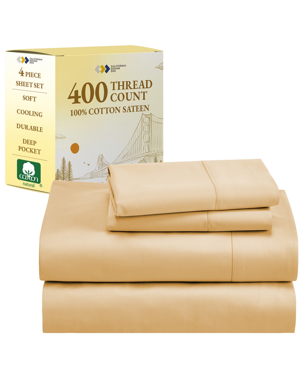 Click here for Soft Cotton Sheet Set - 400 Thread Count 100 Cotto... prices