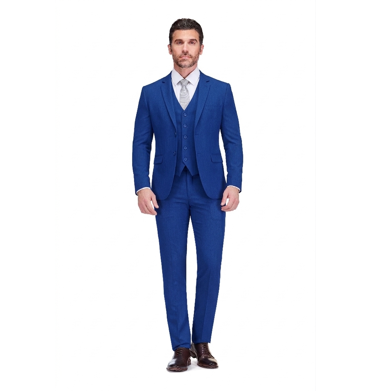 Click here for Gino Vitale Mens Skinny Fit 3-Piece Suit - Blue prices