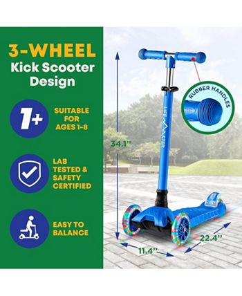 Lifemaster Kids Scooter – Children and Toddler 3 Wheel Kick Scooter ...