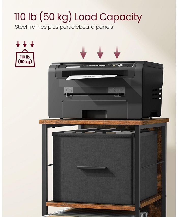 Slickblue File Cabinet with 3 Drawers, Cube Storage Shelf, File Storage ...