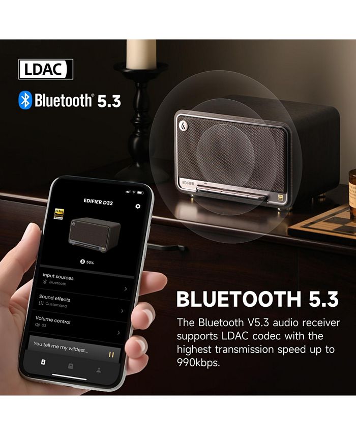 Edifier D32 Tabletop Bluetooth Speakers, Portable Retro Wireless ...