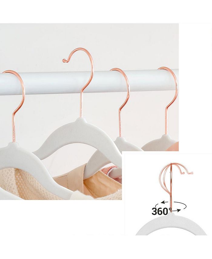 Slickblue Velvet Hangers Pack, Non Slip Hangers With Swivel Hook, Slim ...