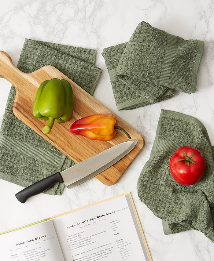 Design Imports Basic Terry Collection Waffle Dishtowel Set, 15x26 ...