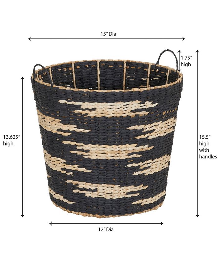 Household Essentials Tapered Woven Basket Large Decorative Basket with ...