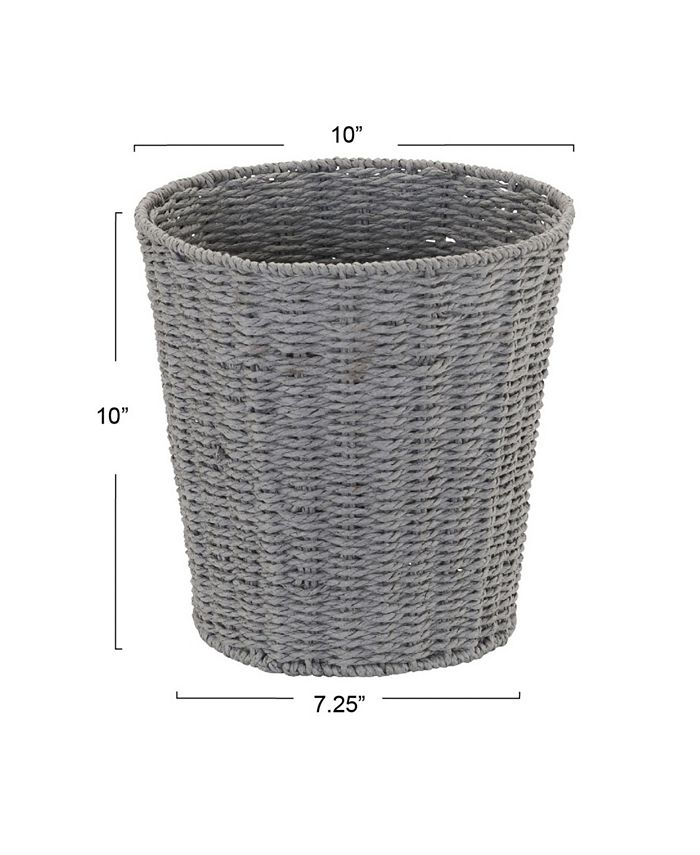 Household Essentials Woven Waste Basket Paper Rope Waste Bin for ...