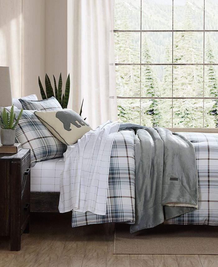 Eddie Bauer Alder Plaid Reversible 2 Piece Comforter Set, Twin - Macy's