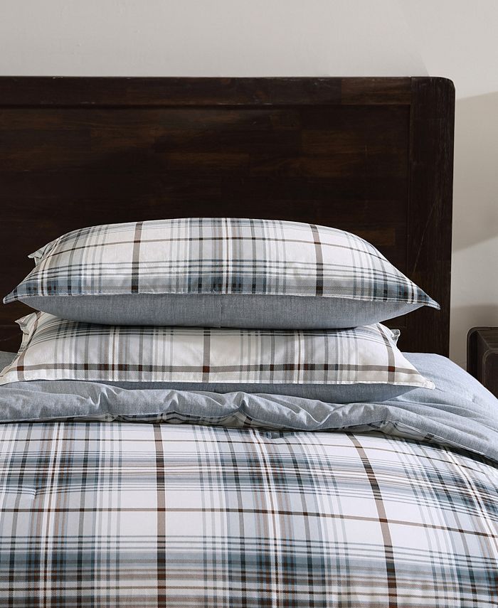 Eddie Bauer Alder Plaid Reversible 2 Piece Comforter Set, Twin - Macy's