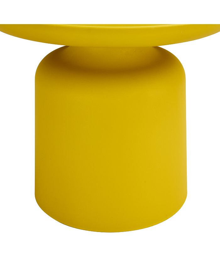 Simplie Fun Yellow Side Table Small Space Stylish And Versatile Plastic ...