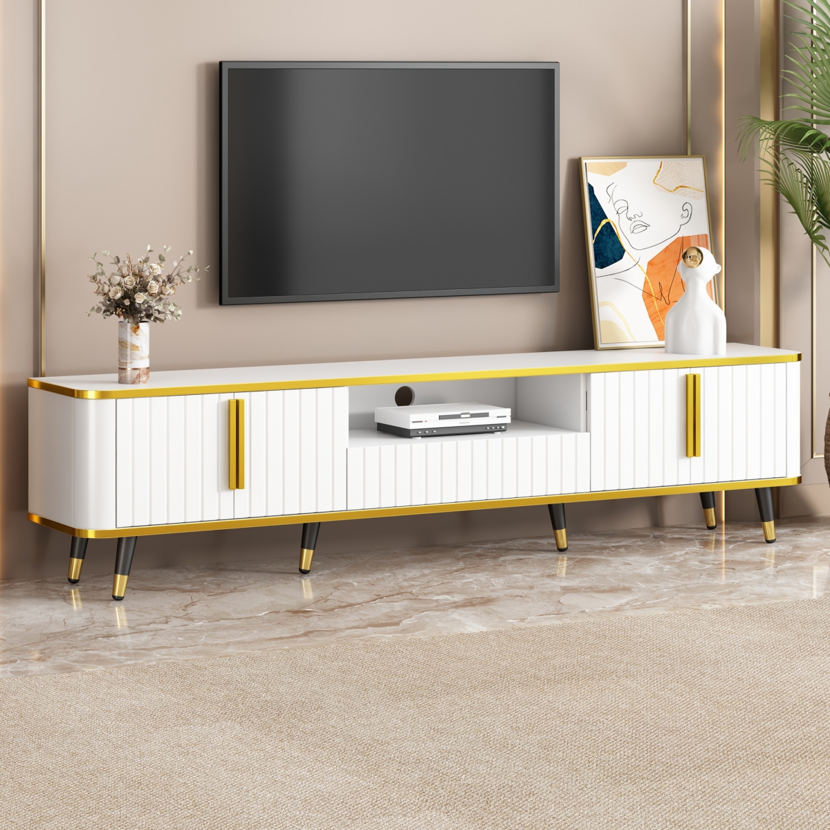 Click here for Streamdale 85" Tv Stand with Open Storage  Ca... prices