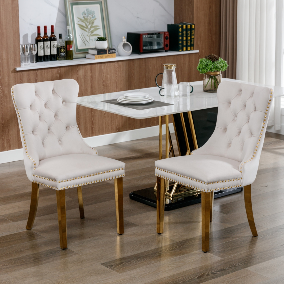 Click here for Streamdale Contemporary Velvet Dining Chairs  Set... prices
