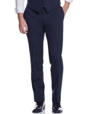 Bar III Navy Solid Extra Slim-Fit Pants - Macy's