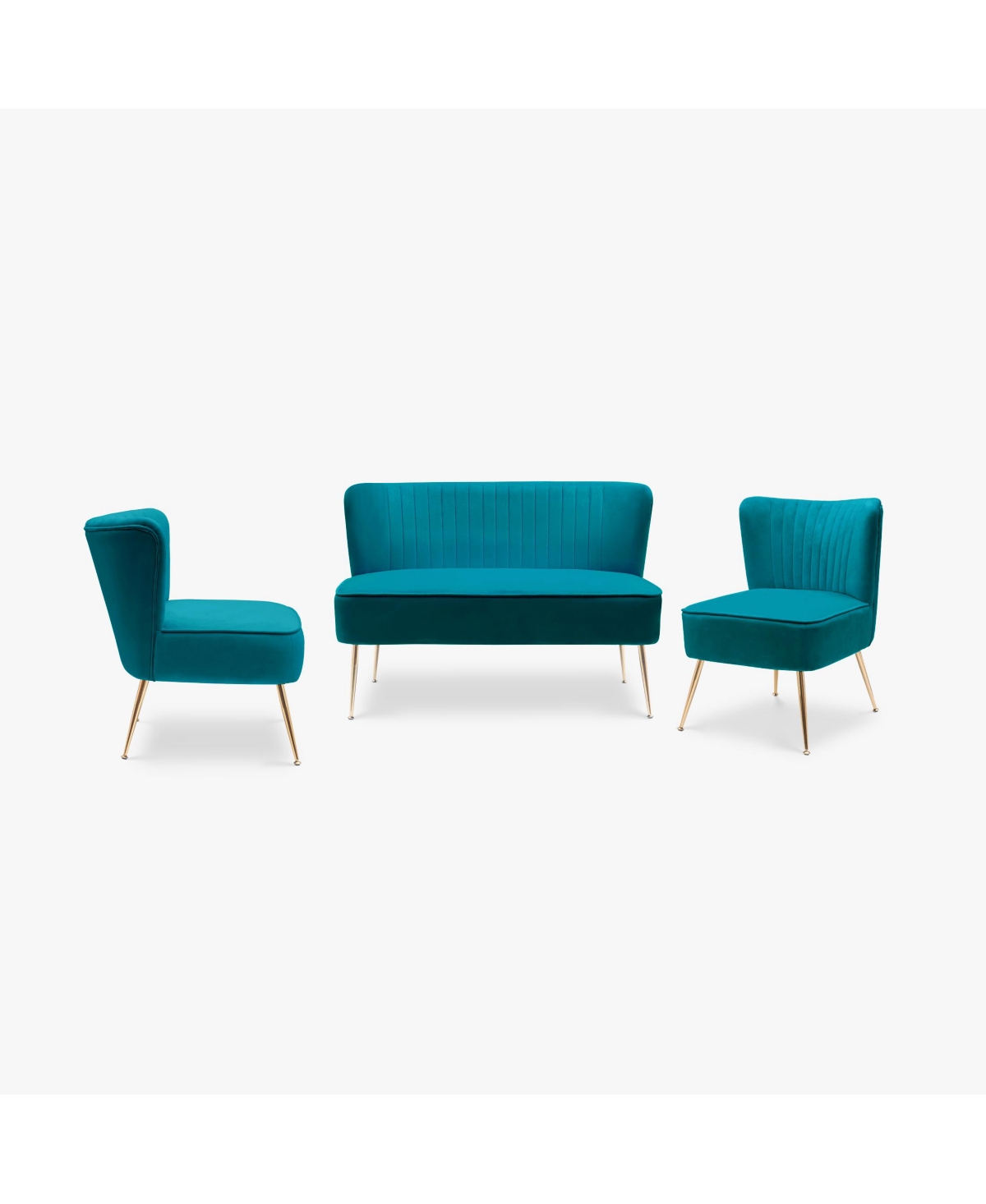 Click here for Mid Century Modern Tufted Velvet Loveseat Sofa Acc... prices