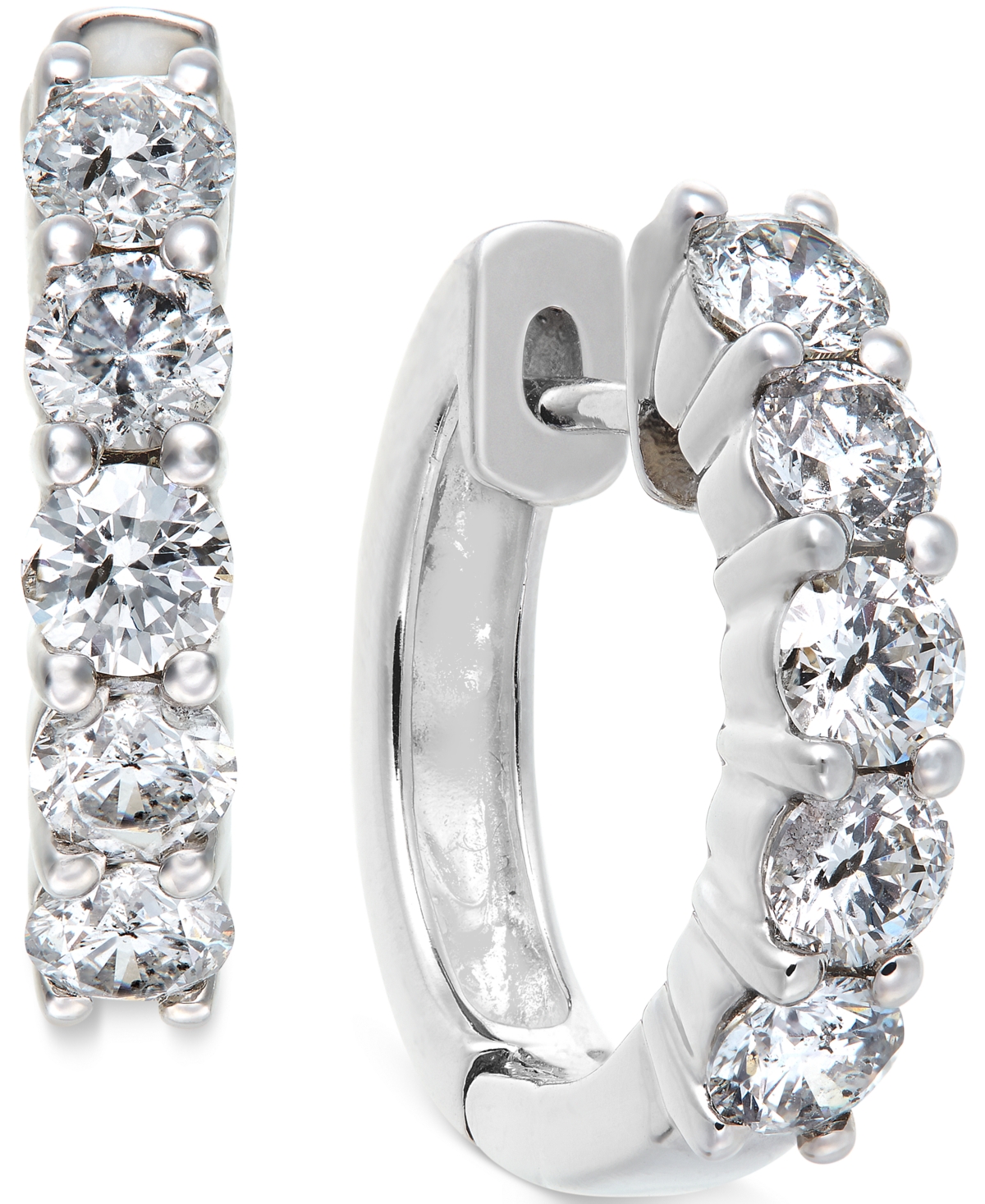 Click here for Diamond Hoop Earrings in 14k White Gold (1-1/2 ct.... prices