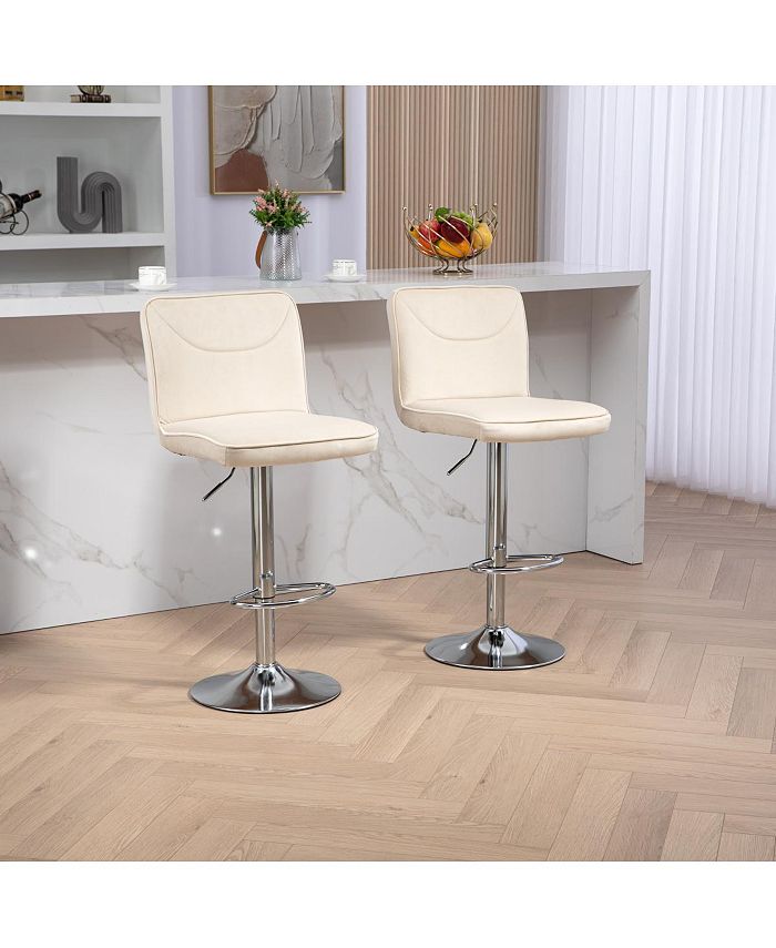 Simplie Fun Bar Stools With Back And Footrest Counter Height Dining ...