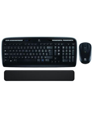 Logitech MK320 Wireless Keyboard and Mouse Combo (Black) + MX Palm Rest ...