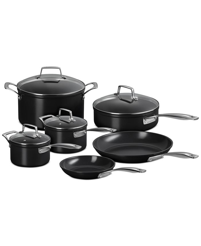 Le Creuset Essential Nonstick Ceramic 10 Pc. Cookware Set - Macy's