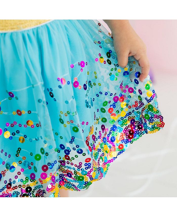 Sweet Wink Little and Big Girls Aqua Confetti Tutu Skirt - Macy's