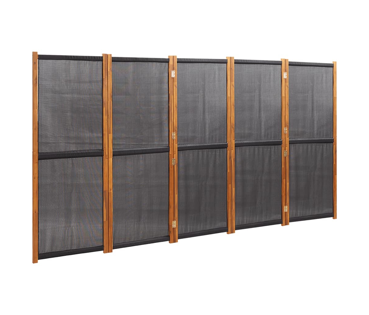 Click here for vidaXL 5-Panel Room Divider Black 137.8x70.9 - Bla... prices