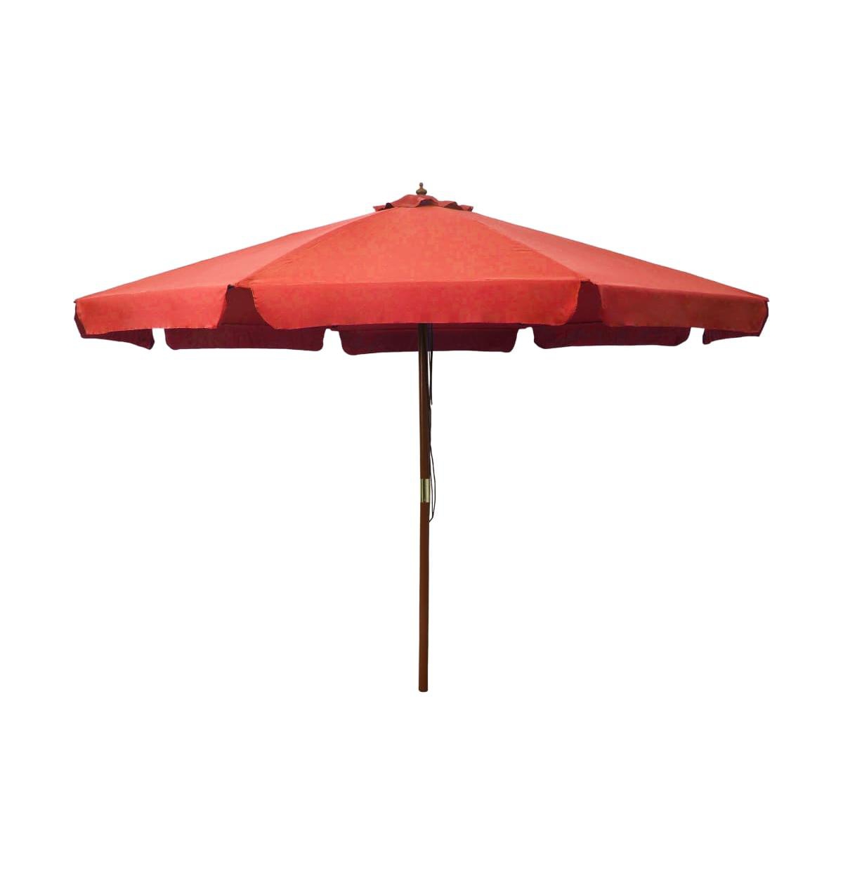 Click here for Garden Parasol with Wooden Pole 129.9 Terracotta -... prices
