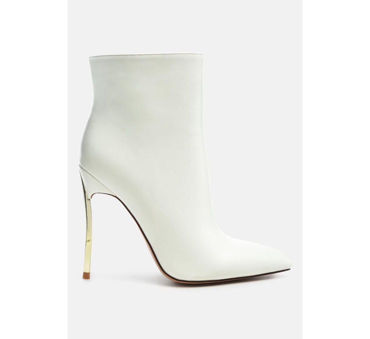 Click here for siren patent faux leather bootie - White prices