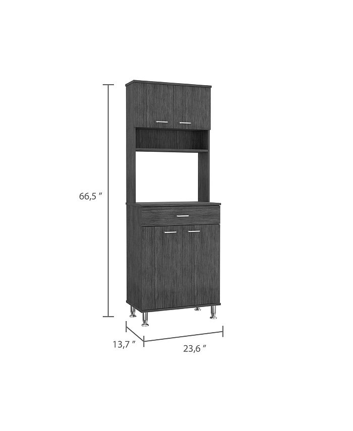 Simplie Fun Della 60 Kitchen Pantry With Countertop, Closed & Open ...