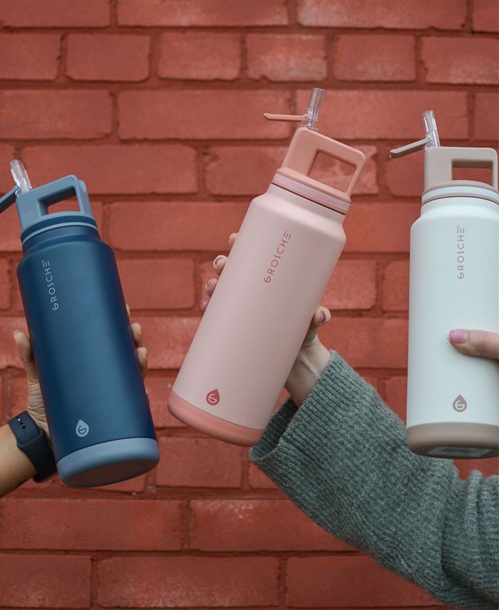 GROSCHE Alpine Flip 'N Sip Insulated, Leakproof Water Bottle with Straw ...