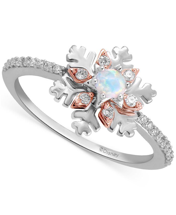 Disney Enchanted Vault Opal (1/10 ct. t.w.) & Diamond (1/6 ct. t.w ...