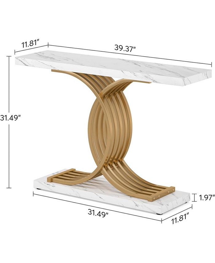 Tribesigns Gold Entryway Table, Modern 39-Inch Console/Accent Table ...