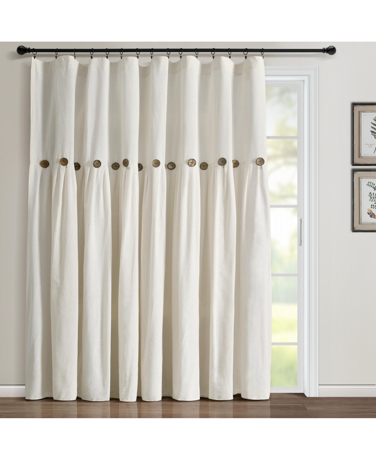 Click here for Lush Decor Linen Button Window Curtain Panels - Of... prices