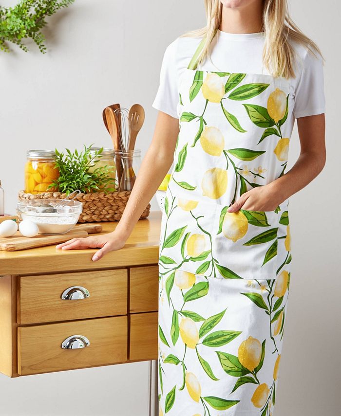 Design Imports Lemon Bliss Kitchen Collection, Chef Apron - Macy's