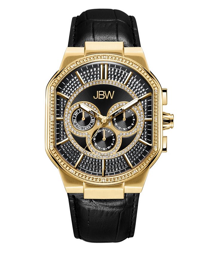 Jbw Men's Orion Diamond (1/8 ct.t.w.) 18k Gold Plated Stainless Steel ...