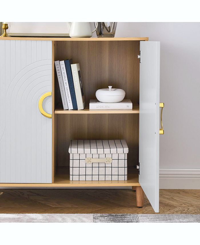 Simplie Fun Modern MDF Storage Cabinet With Adjustable Shelves - Macy's